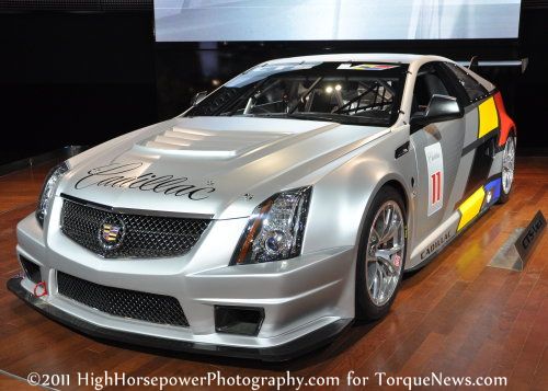Cadillac unveils the CTS-V Coupe racer at the 2011 Detroit Auto Show ...